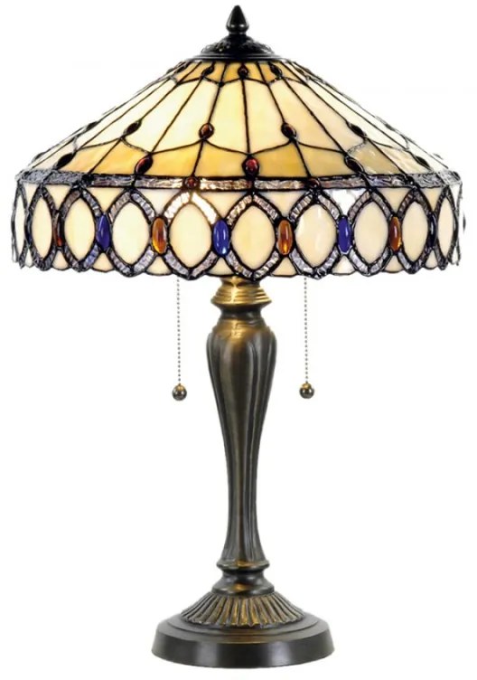 Stolní lampa Tiffany Carrousel – 40x58 cm