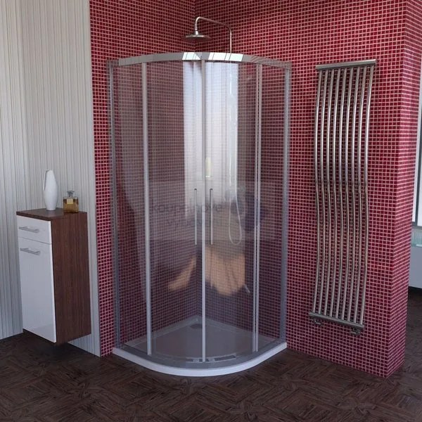 POLYSAN LUCIS LINE čtvrtkruhová sprchová zástěna, 1000x1000mm, R550, čiré sklo