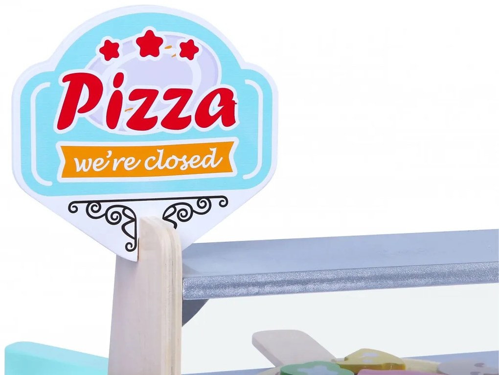 Dřevěná Pizzerie Ecotoys barevná