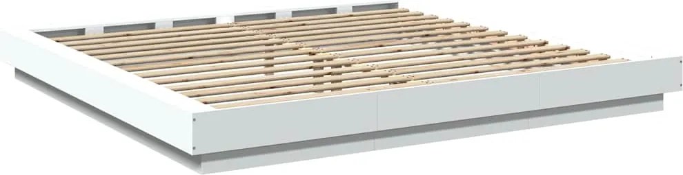 Rám postele s LED osvětlením bílý 180 x 200 cm kompozitní dřevo 3281077