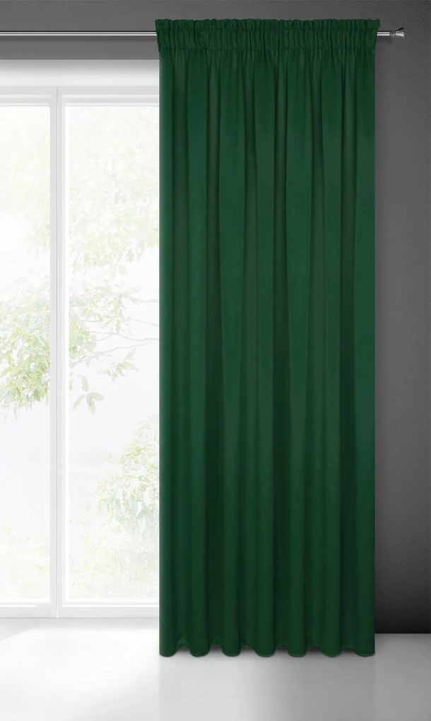 ZATEMŇOVACÍ ZÁVĚS NA PÁSCE ADLEY 135X270 CM TMAVĚZELENÁ