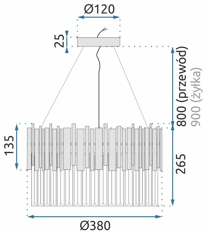 Toolight Křišťálové stropní svítidlo APP601-C Gold