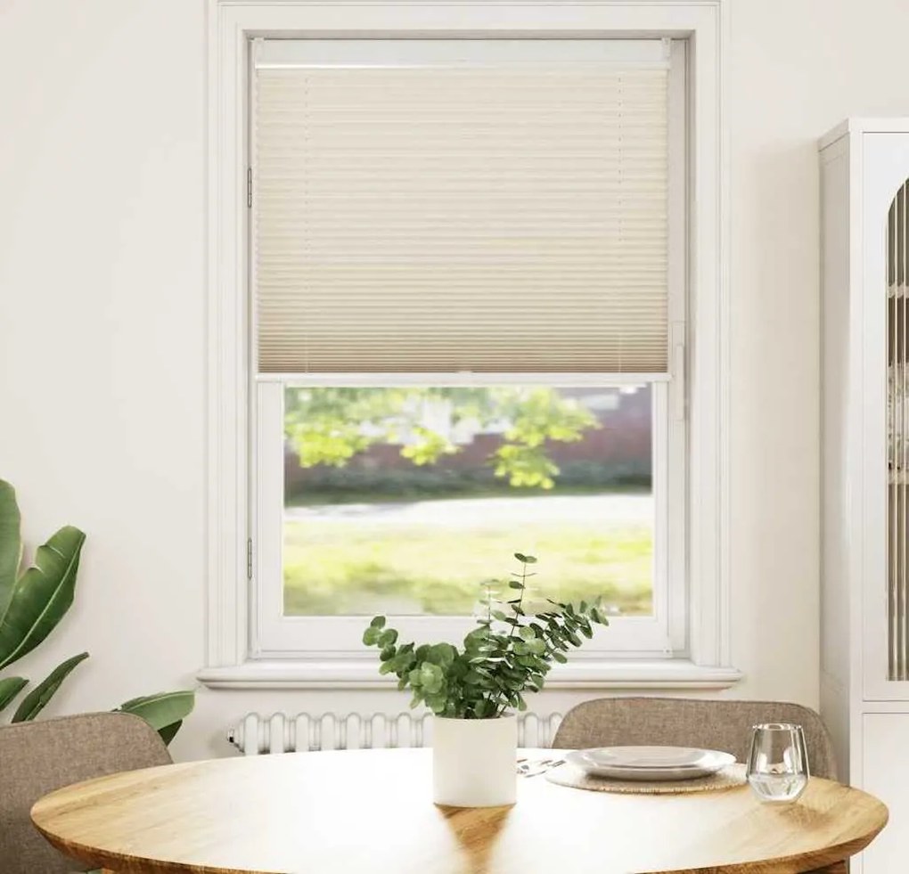 vidaXL Plisované žaluzie / rolety Plisse 70 x 125 cm - [240598] Barva: krémová