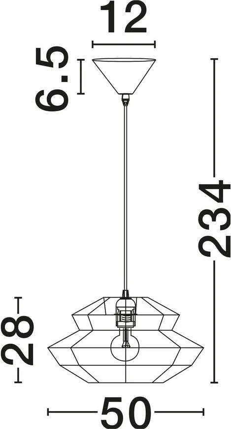 Provazové závěsné svítidlo v přírodní barvě ø 50 cm Nua – Nova Luce