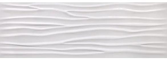 EBS Glaciar dekor 30x90 wave bílý lesklý 1,1 m2