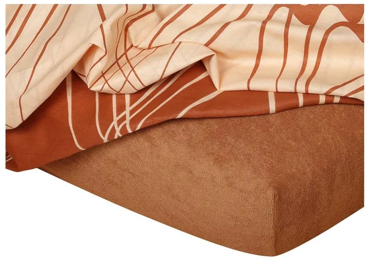 Dadka Froté prostěradlo nugát C  Froté prostěradlo nugát 90x200x20 cm