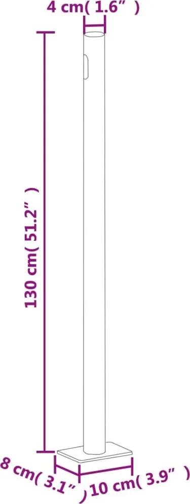vidaXL Zatahovací boční markýza 220 x 600 cm [318016] Barva: Černá