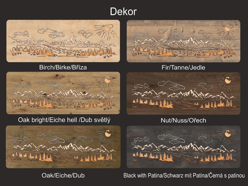 Li-Go "Dub v kruhu" světelný obraz 230V 70x70 cm provedení povrchu: bříza