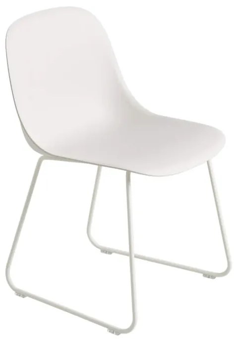 Muuto Židle Fiber Side Chair Sled Base, natural white