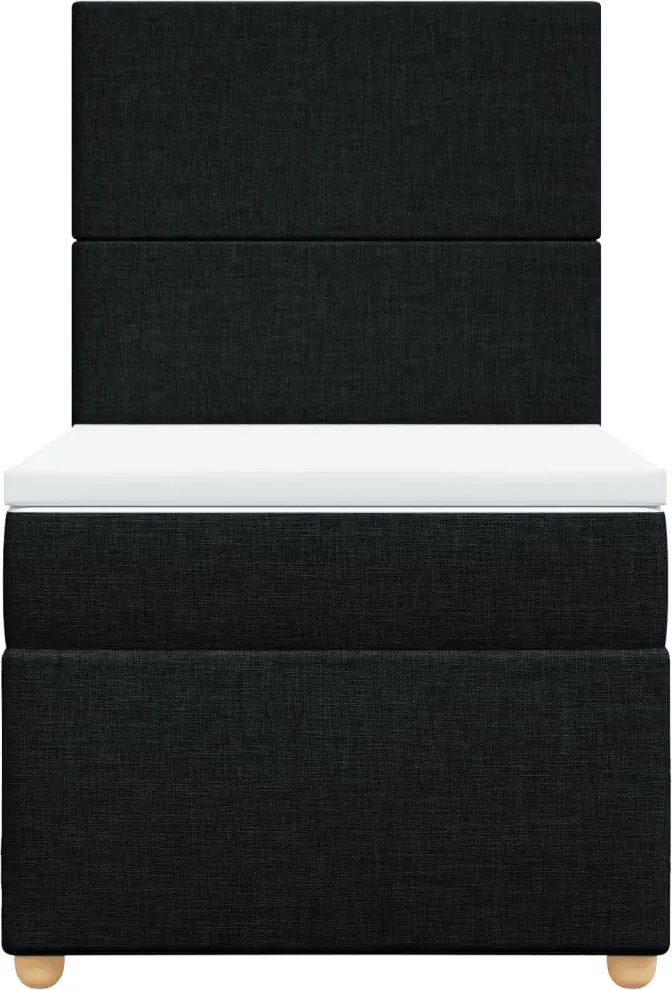 Box spring postel s matrací černá 90x190 cm textil 3293430