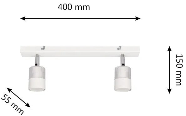 LED Bodové svítidlo TUBSSON 2xGU10/4,8W/230V bílá/lesklý chrom