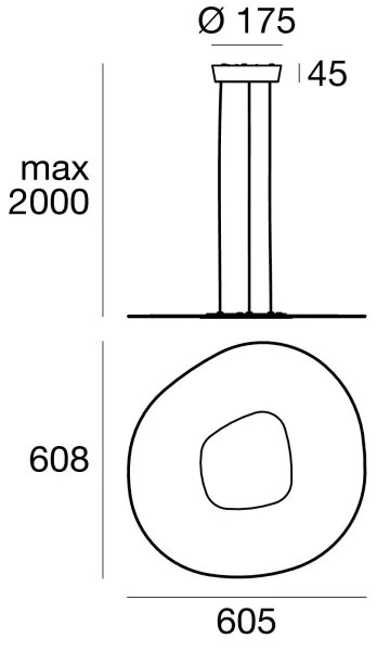 Linea Light 90348 - LED Lustr na lanku ANTIGUA LED/38W/230V 60,8 cm CRI 90 bílá