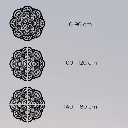 Dřevěná nástěnná dekorace mandala světla a paprsků | SENTOP PR0508