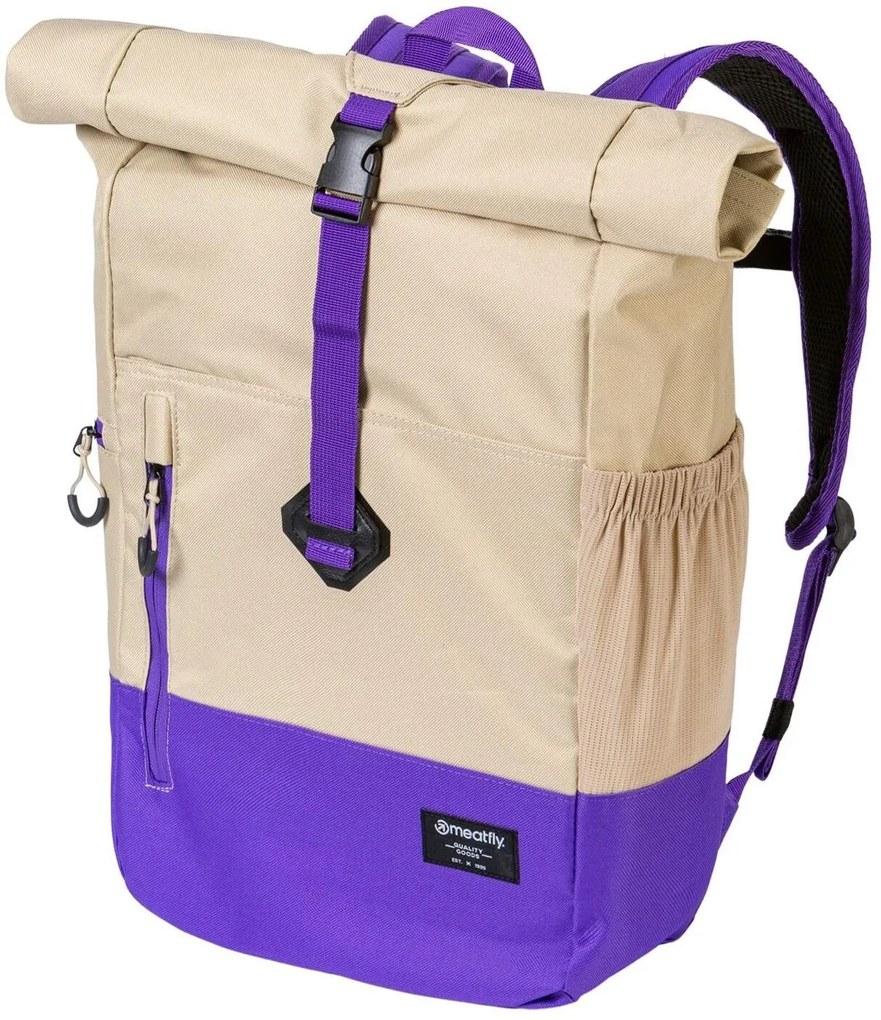 Školní batoh meatfly holler cream / violet 28 l