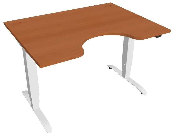 Hobis Motion Elektr. nastavitelný stůl 120x90 - HOBIS ERGO MOTION MSE 3 1200 Dekor stolové desky: třešeň, Barva kovové podnože: bílá
