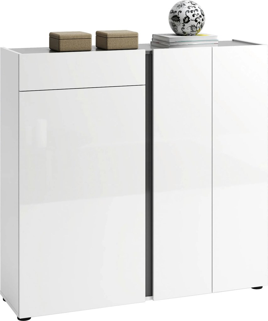 XXXLutz BOTNÍK, bílá, 120/115/34 cm Xora - Online Only šatny & botníky - 001027002002