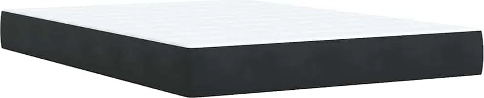 Box spring postel s matrací černá 160x200 cm samet 3287790
