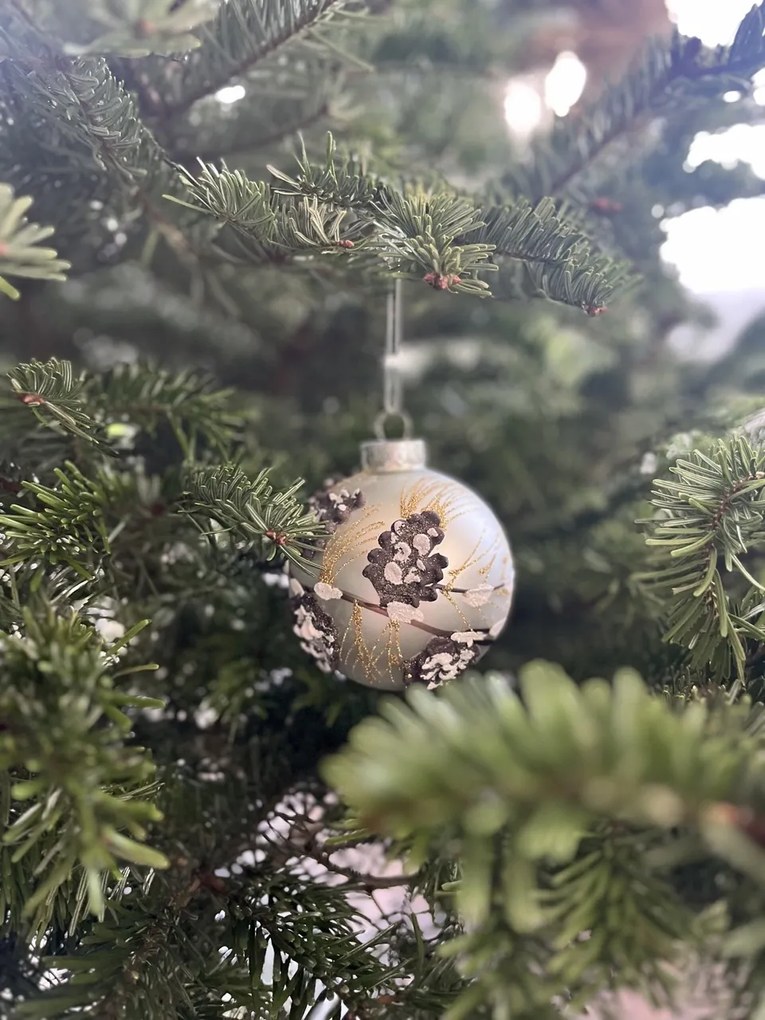 Vánoční skleněné koule  Bloomingville Skanny Ornament | barevná