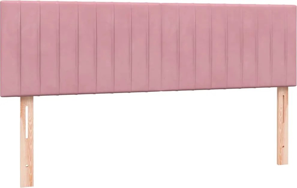 Box spring postel s matrací růžová 160x210 cm samet 3317702