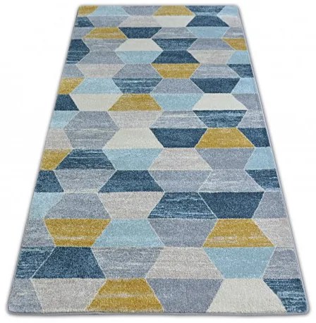 koberec NORDIC HEXAGON Šedá/modrý G4596 velikost 240x330 cm | krásné koberce cz