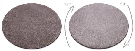 koberec kulatý SAN MIGUEL hnědý 41 hladký, Jednotný jednobarevný velikost kruh 133 cm | krásné koberce cz