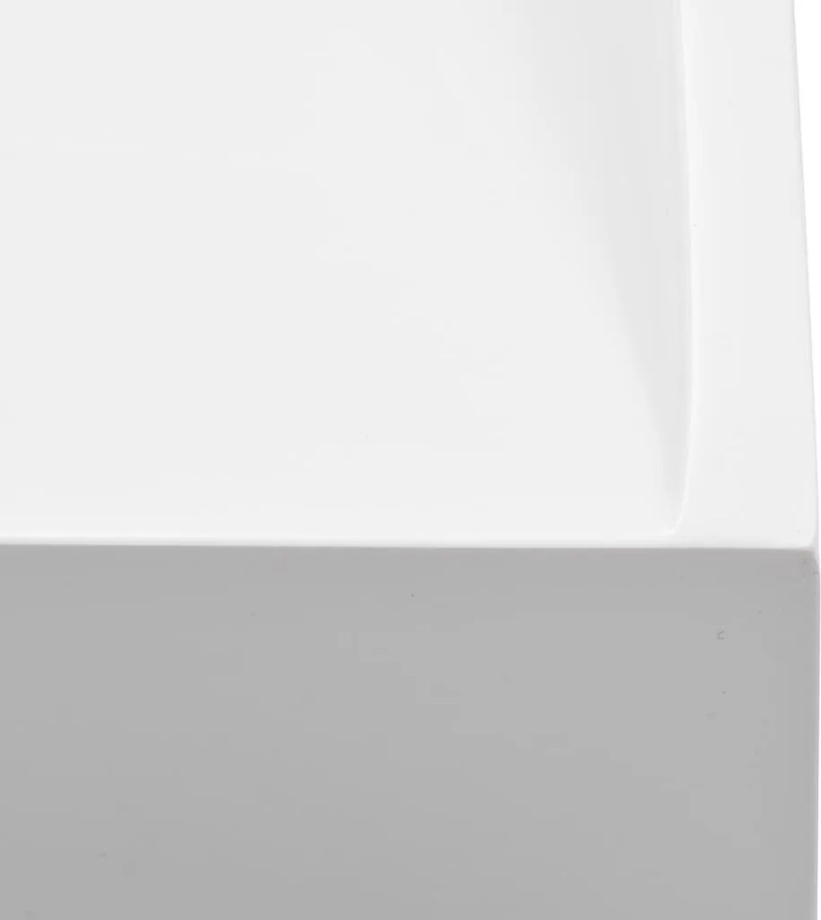 Umyvadlo 120 x 46 x 11 cm minerální/mramorový kompozit bílé 144068