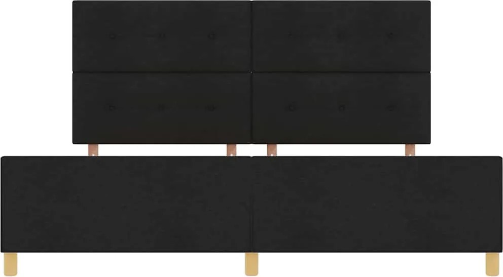 Rám postele s čelo Černá 200 x 200 cm textil 3344755