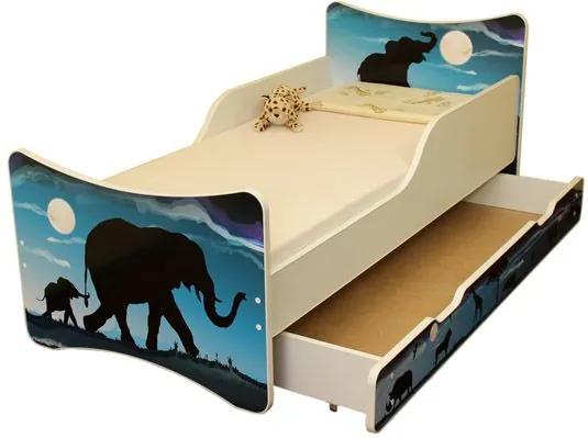 MAXMAX Dětská postel se šuplíkem 180x90 cm - AFRIKA