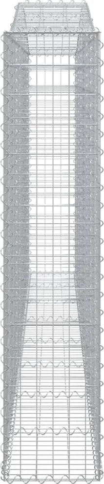 Klenuté gabionové koše 5 ks 400x30x140/160cm pozinkované železo 3145855