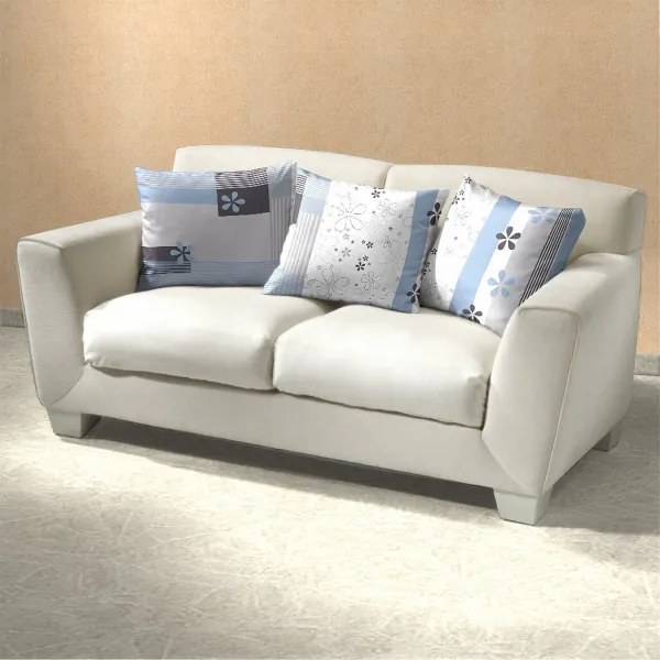 Dadka Povlečení flanel Flér šedomodrá  240x220, 2x70x90 cm