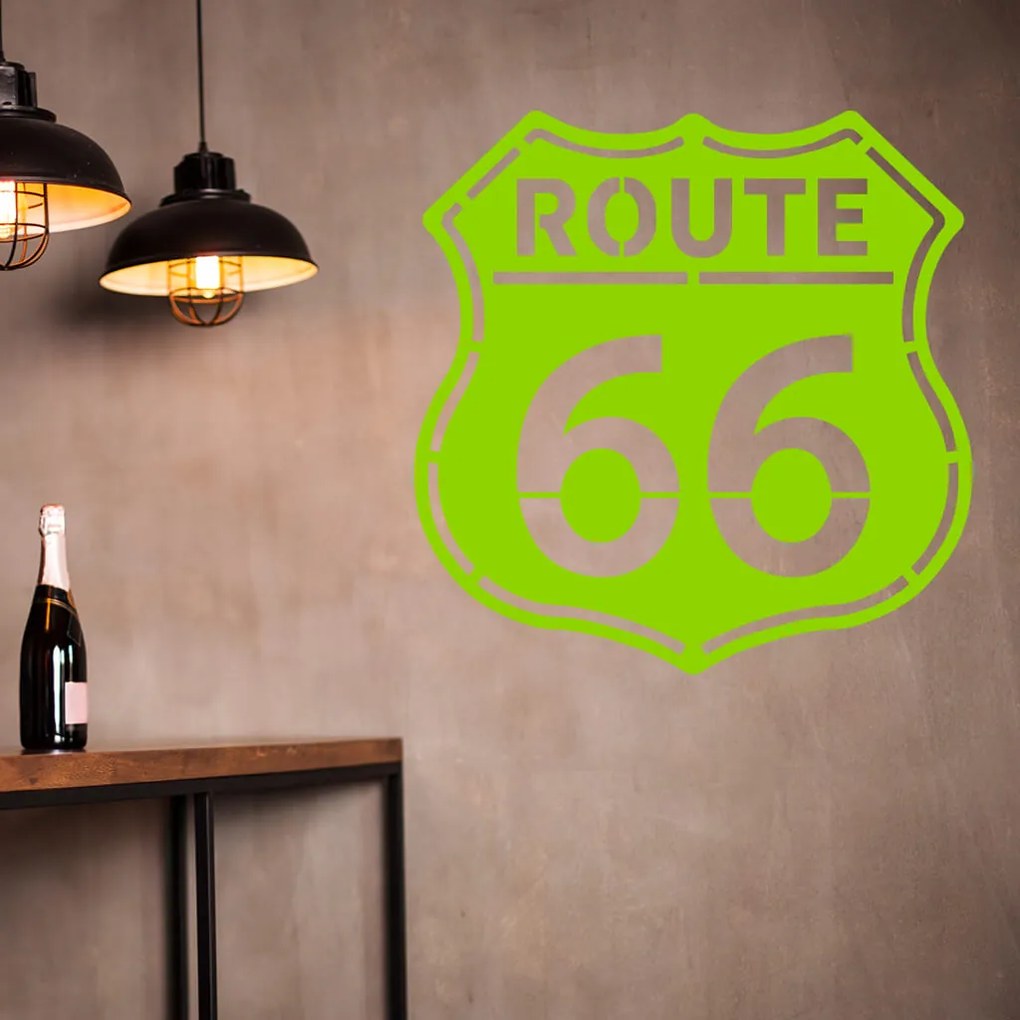 Živá Zeď Samolepka na zeď Route 66 Barva: černá