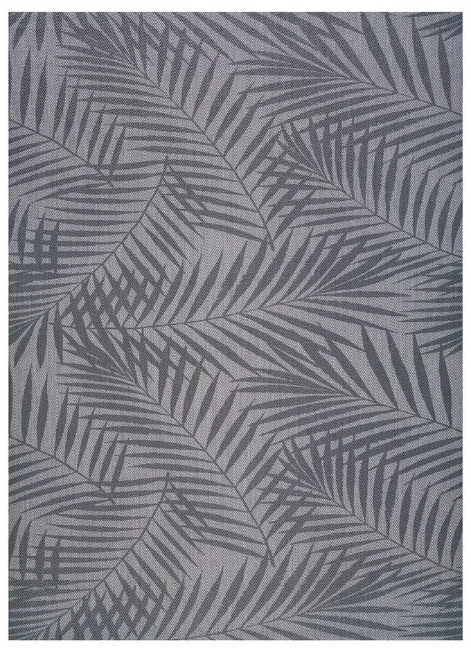 Šedý venkovní koberec Universal Palm, 160 x 230 cm