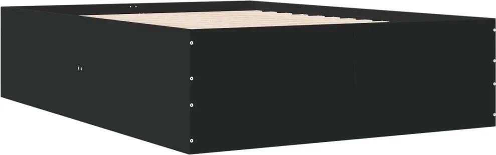 Rám postele černý 120 x 200 cm kompozitní dřevo 3280931