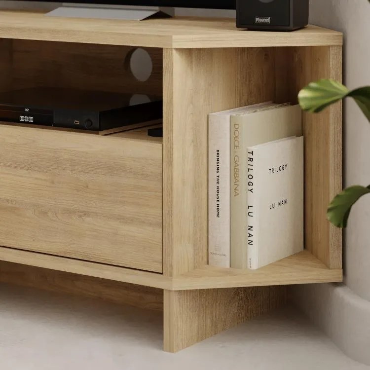 Rohový TV stolek Houseland Viva dub safírový