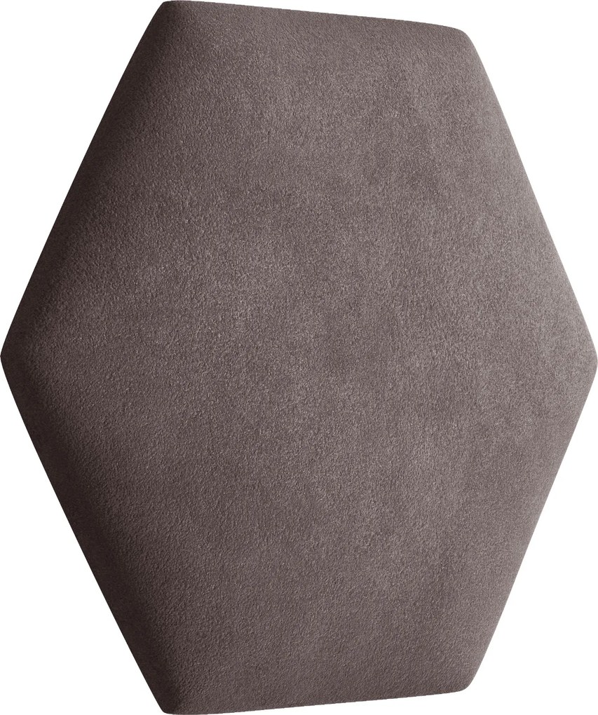 Eka Čalouněný panel Hexagon Trinity 40,5 cm x 35,3 cm - Světlá hnědá 2306