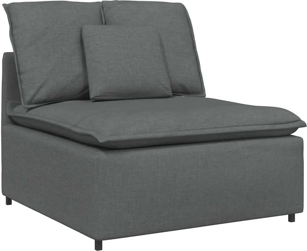 Modulární pohovka s polštáři textil tmavě šedá 3321268