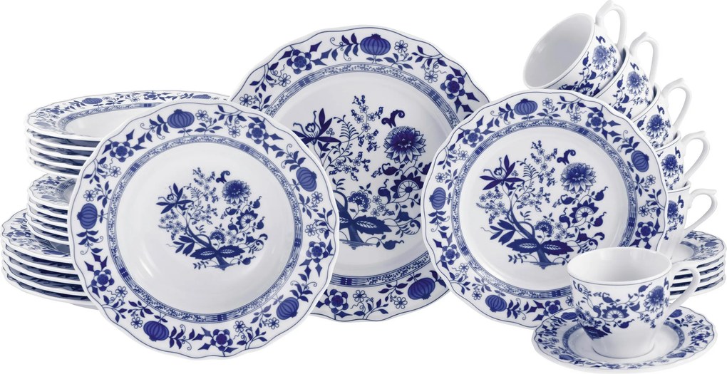XXXLutz KOMBINOVANÁ SOUPRAVA Flora Zwiebelmuster 30dílné Creatable - Online Only nádobí - 007768050002