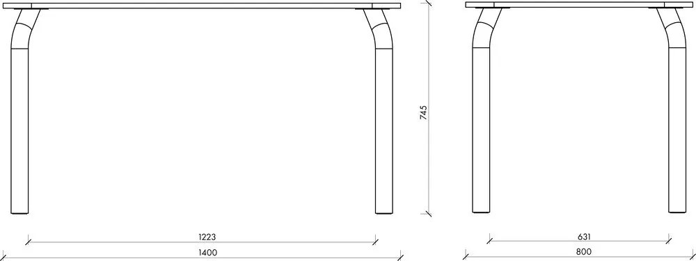Jídelní stůl 80x140 cm Meko – noo.ma