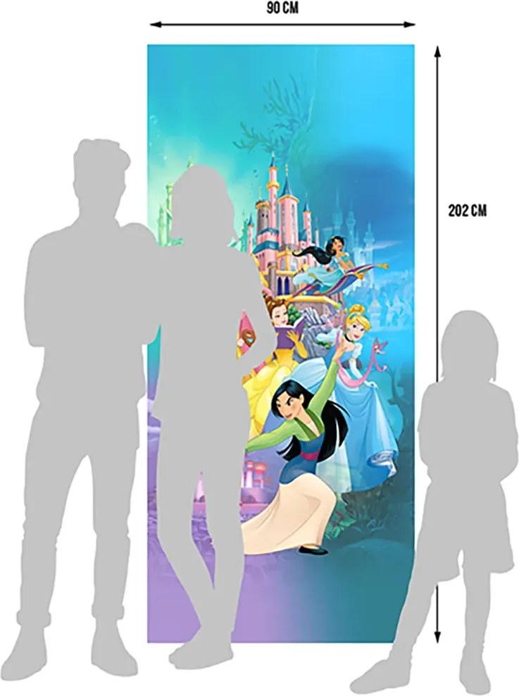 Dětská vliesová fototapeta na zed' Všechny Princezny, Disney | 90 x 202 cm | DFTDNV 5478