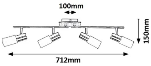 Rabalux 6099 - Bodové svítidlo LOGAN 4xE14/40W/230V