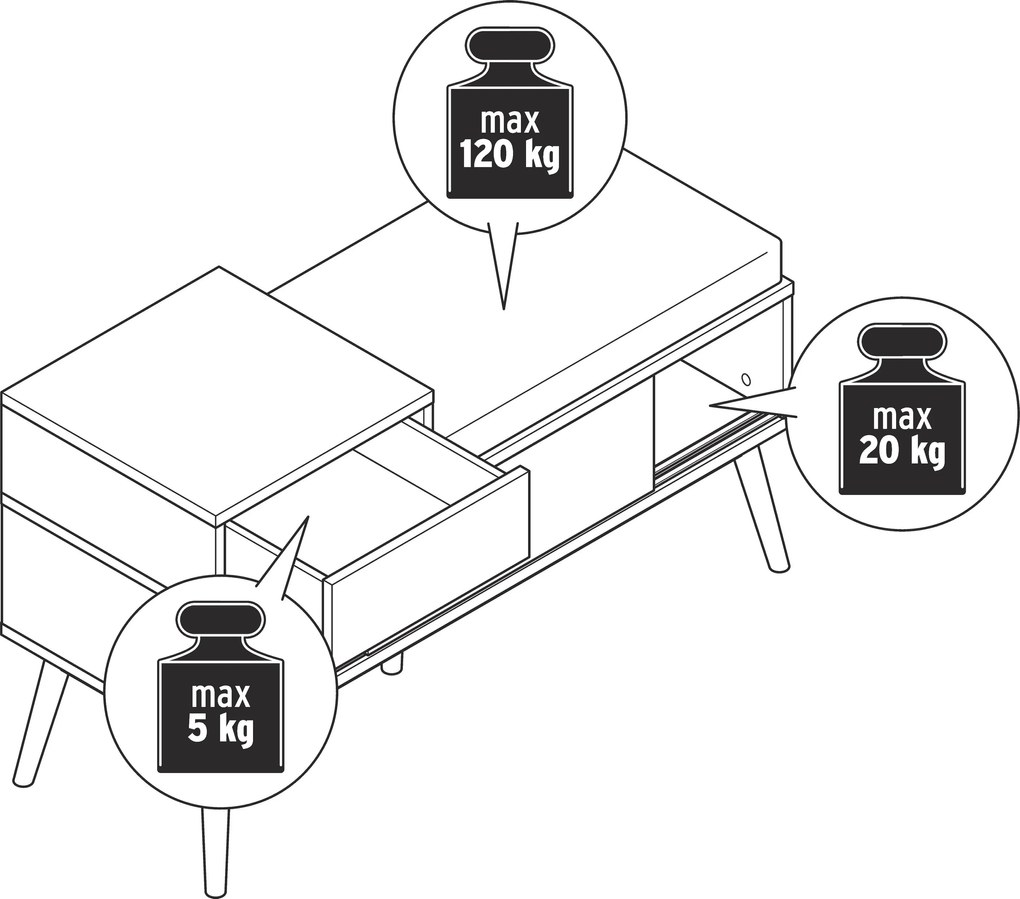 Tchibo - Lavice s přihrádkou na boty - barva: bílá