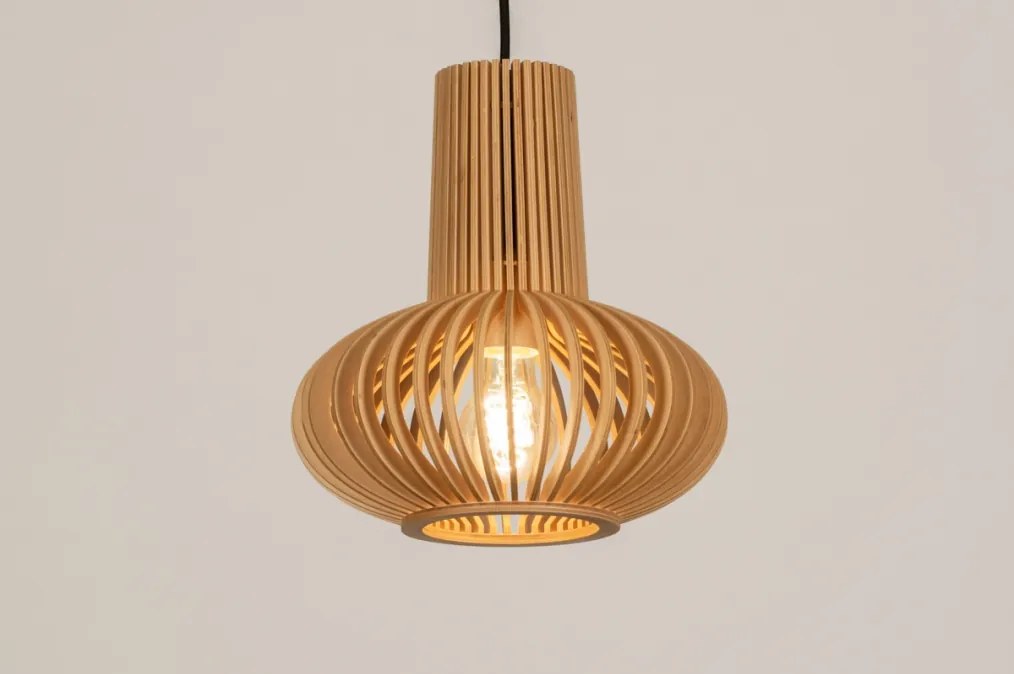 Závěsné dřevěné svítidlo Wood Barry 25