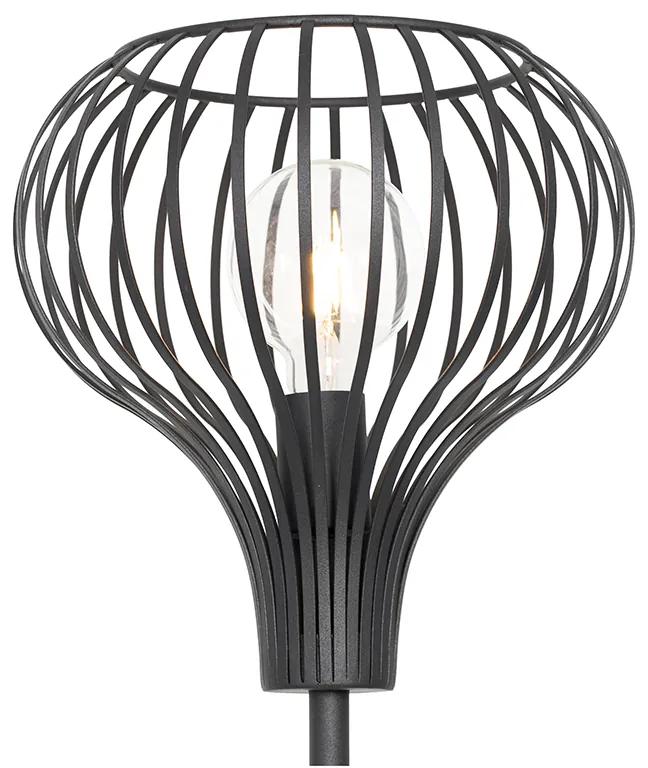 Moderní stojací lampa černá - Sapphira