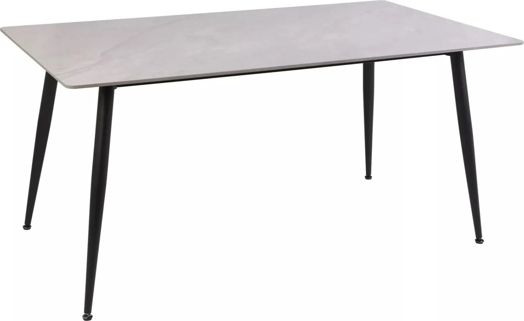 Jídelní stůl Rion 130 cm keramika šedý mramor/černý