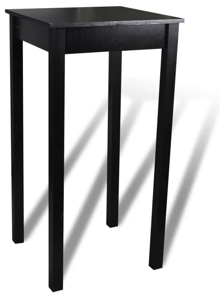 vidaXL Barový stůl MDF černý 55 x 55 x 107 cm