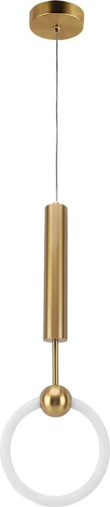Toolight Toolight, LED závěsné svítidlo 25x55cm, 10W, 3000K, LHJ059-CP1, zlatá matná, OSW-60031