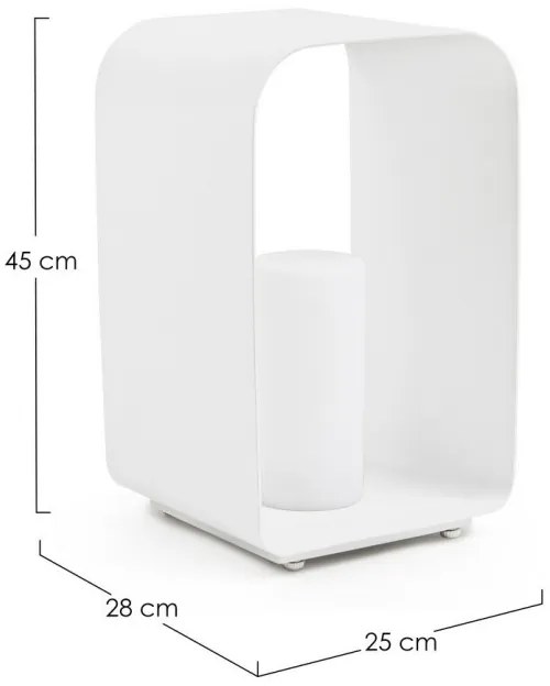 BIZZOTTO Zahradní LED lampa RIDLEY bílá 45 cm