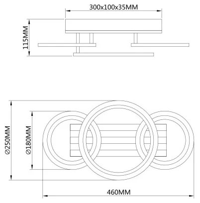 Globo 67360D3 - LED Stropní svítidlo BLEVINS LED/21W/230V 3000/4200/6000K