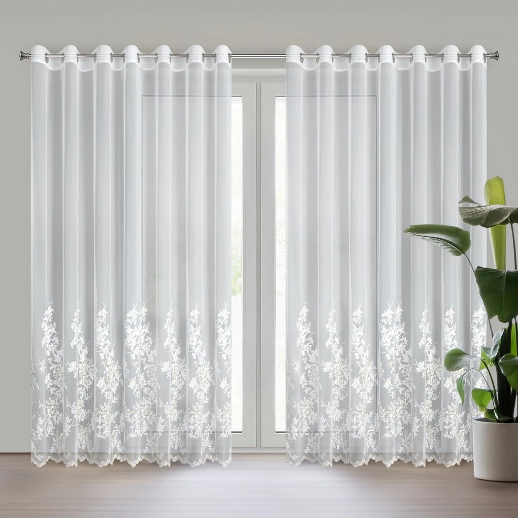 ZÁCLONA NA KROUŽCÍCH ALIRA 300 CM X 250 CM CM VZOROVANÁ
