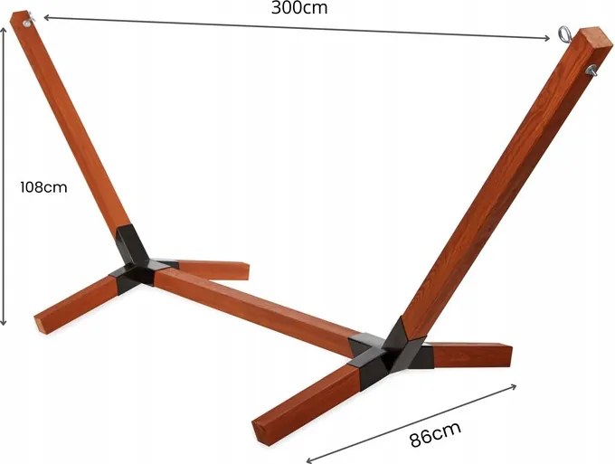 Stojan na houpací síť s nosností 220 kg - impregnovaný
